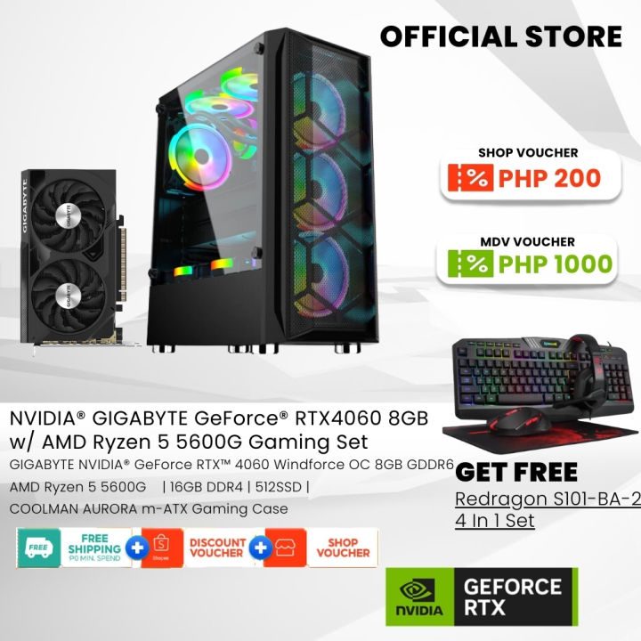 NVIDIA ® GeForce ® Gaming PC: NVIDIA ® GIGABYTE GeForce ® RTX4060 8GB ...