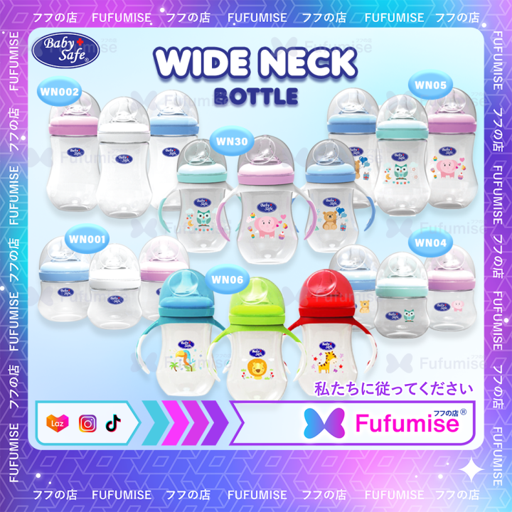 BABY SAFE Wide Neck Bottle 125 ml / 250 ml Botol susu bayi Milk Flow ...