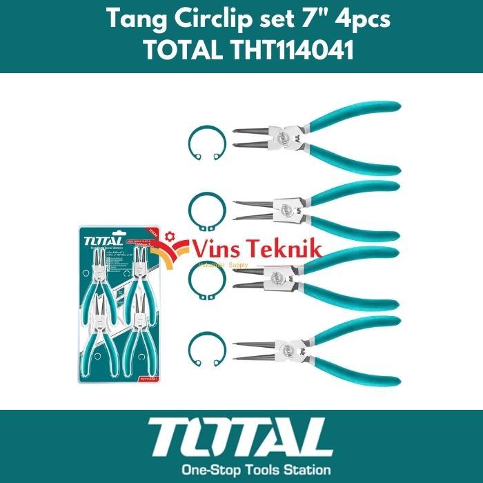 TOTAL THT114041 tang snap ring 4pcs set Circlip Pliers Set | Lazada ...