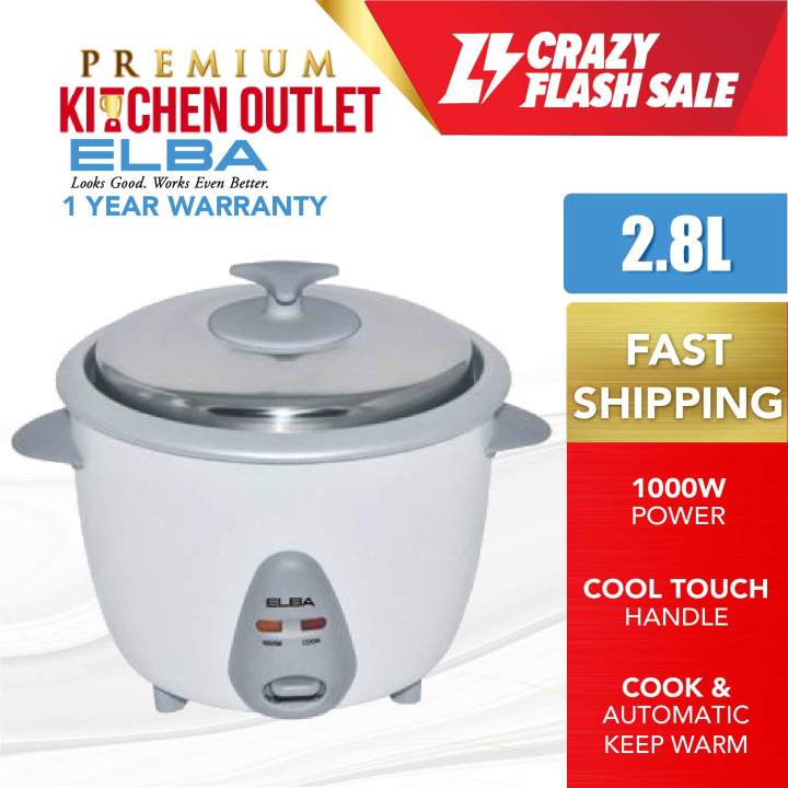 Elba 2.8L Rice Cooker ERC-2866T | Cook & Automatic Keep Warm | Lazada