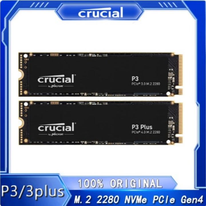 Crucial P3/P3 Plus 500GB 1TB P3 2TB 4TB PCIe 3.0/PCIe 4.0 3D NAND NVMe ...
