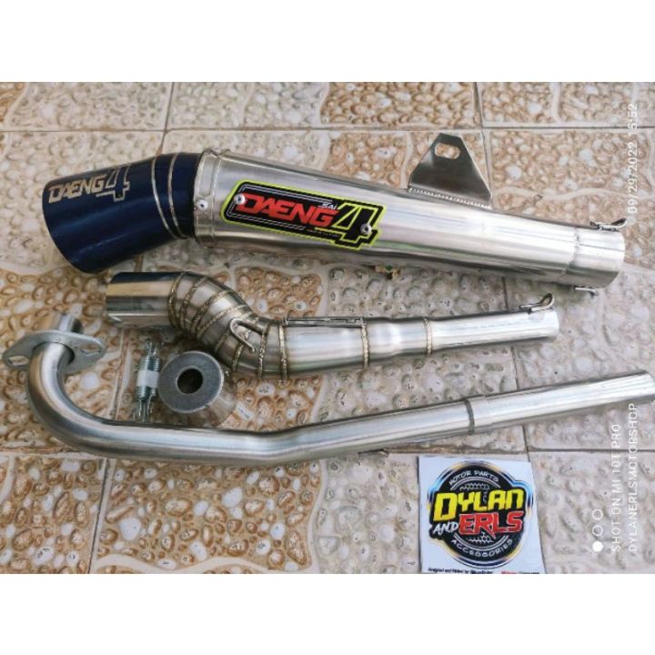 DAENG SAI4 OPEN PIPE WITH SILENCER FOR XRM 125 / WAVE 125 / RS 125 ...
