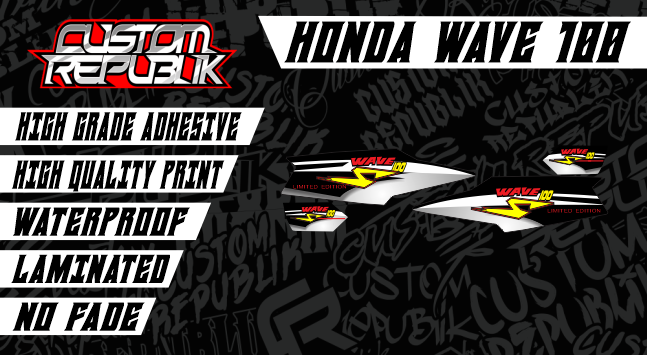 Honda Wave 100 Decals Set (Black) | Lazada PH