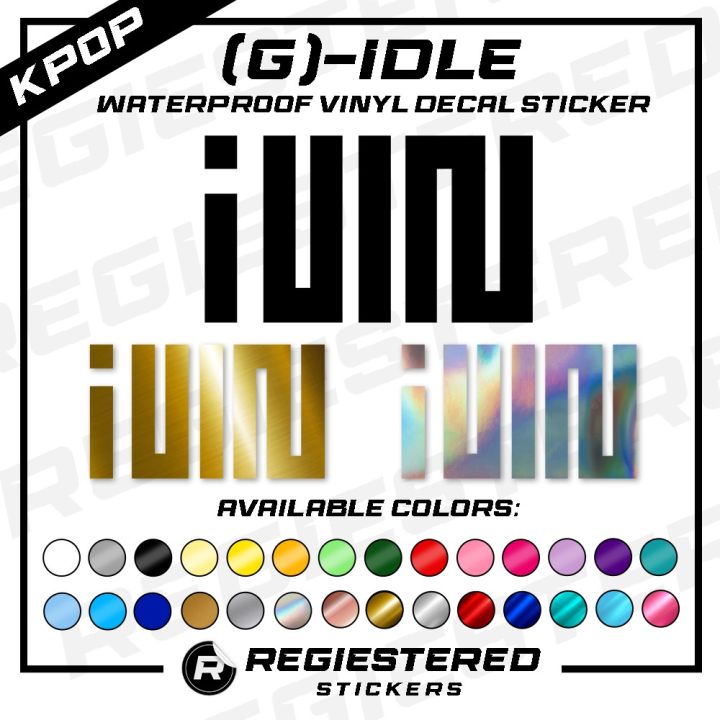 KPOP (g)i-dle (G)I-DLE GIDLE gi-dle Logo Vinyl Decal Sticker Waterproof | Lazada PH
