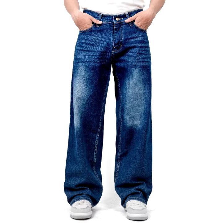 TERLARIS..Jeans Reguler Celana Jeans Panjang Pria Korean baggy Oversize ...