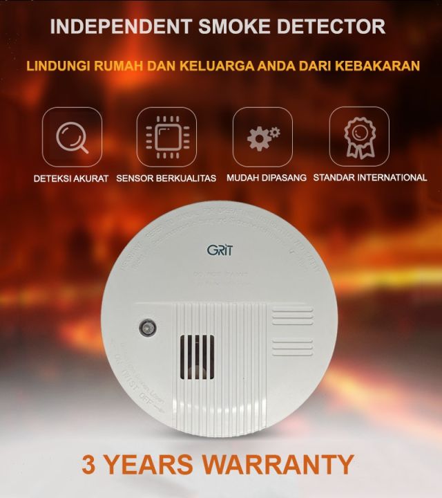 Sensor Kebakaran Detektor asap Smoke Detector standalone Alat ... Sensor Kebakaran Detektor asap Smoke Detector standalone Alat ...