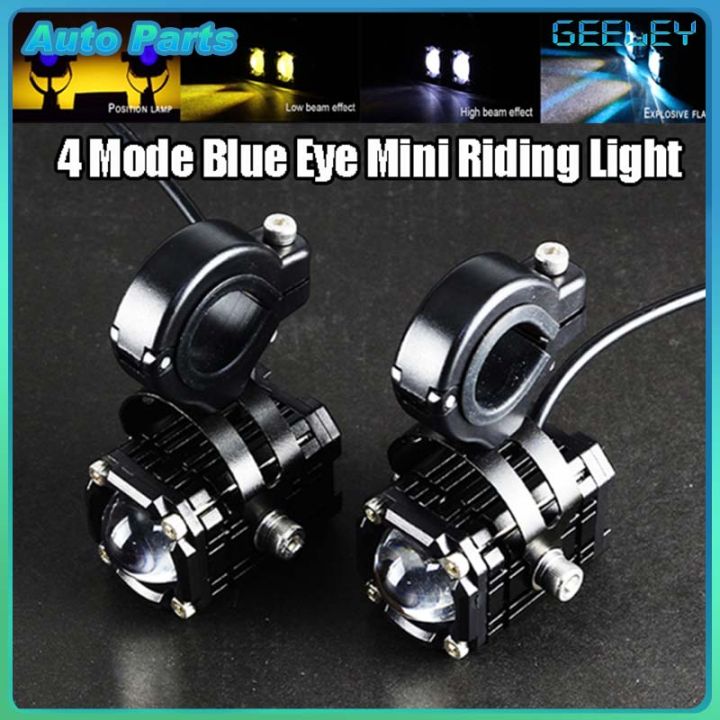 Universal Mini Driving Light Blue Eye 4 Modes Mini Driving Lights Full ...