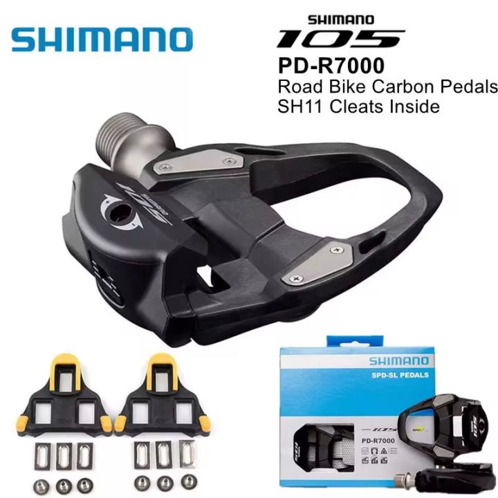 SHIMANO 105 /Pd Road Carbon Self-Locking With SH11 Cleats SPD-SL R7000 ...