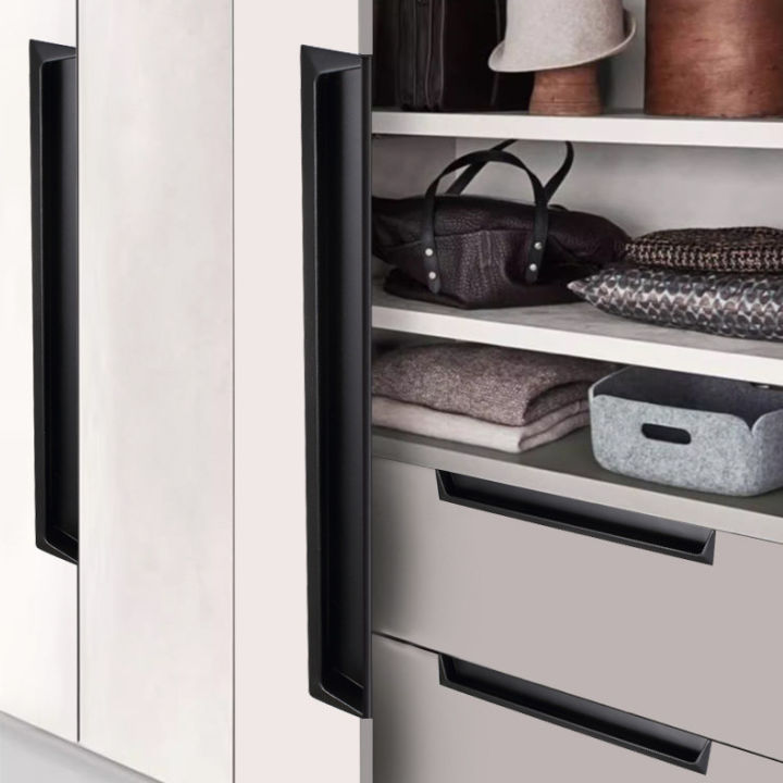Embedded Hidden Minimalist Cabinet Door Handle High-End Wardrobe Door ...