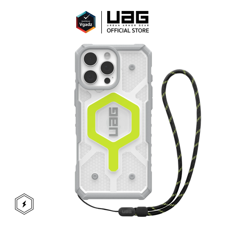 UAG เคสสำหรับ iPhone 16 Pro / 16 Pro Max รุ่น Pathfinder Clear Magnetic Bundle - สี Active Neon ...