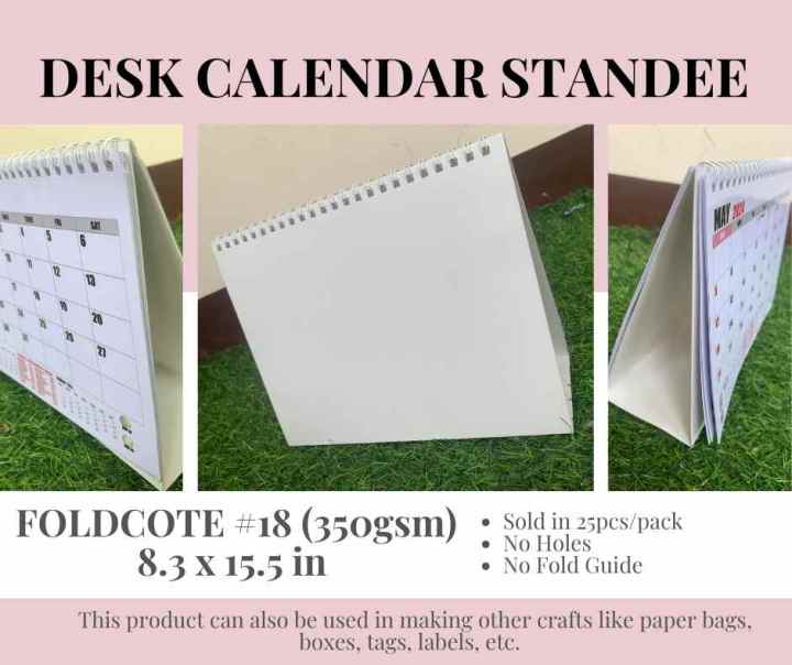Solid Foldcote #18 350gsm Desk Calendar Standee Calendar Stand | Lazada PH