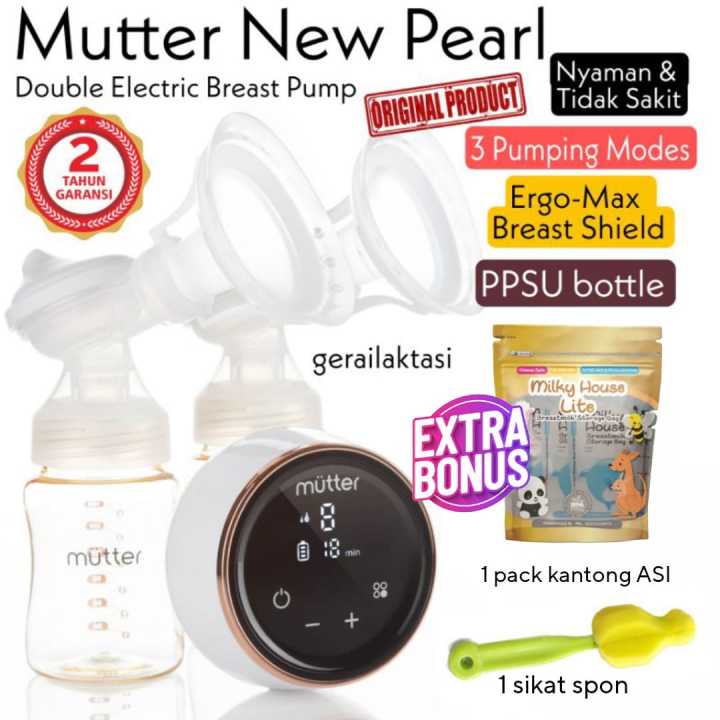Mutter New Pearl Pompa ASI Dobel Elektrik - Double Electric Breast Pump | Lazada Indonesia