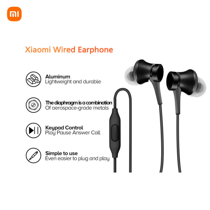 Xiaomi Piston Basic Edition Wired Control Earphone Model: HSEJ03JY ...