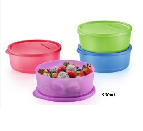 Tupperware Summer Fresh Large II (950ml ) Airtight Round Container- 1 ...