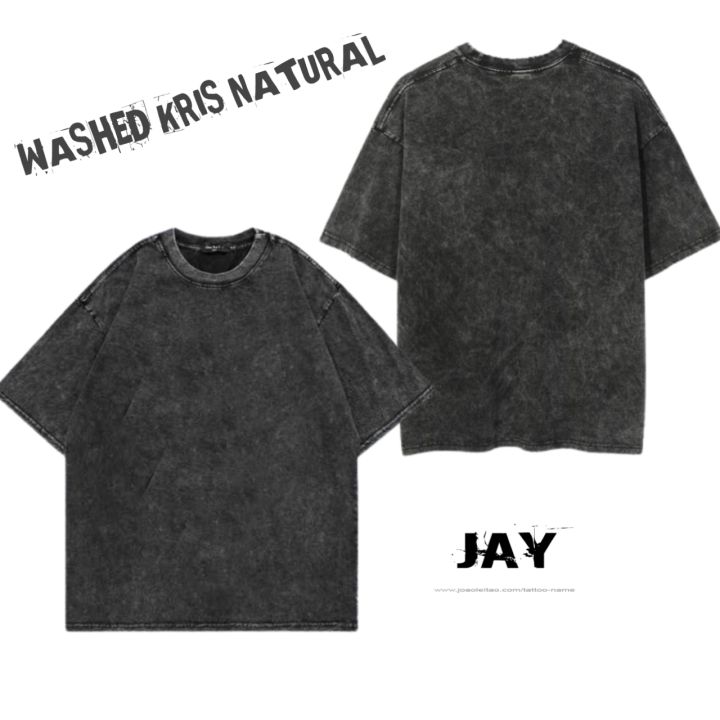 JAY - KAOS WASHED POLOS BASIC STANDAR / Kaos oversize Pria Wanita ...