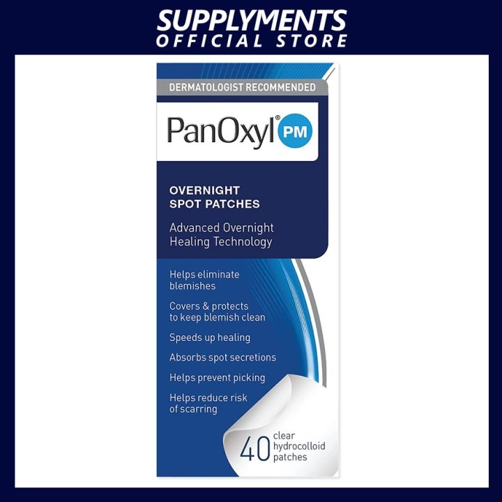 PanOxyl PM Pimple Patches, Advanced Hydrocolloid Healing Technology, 40 ...
