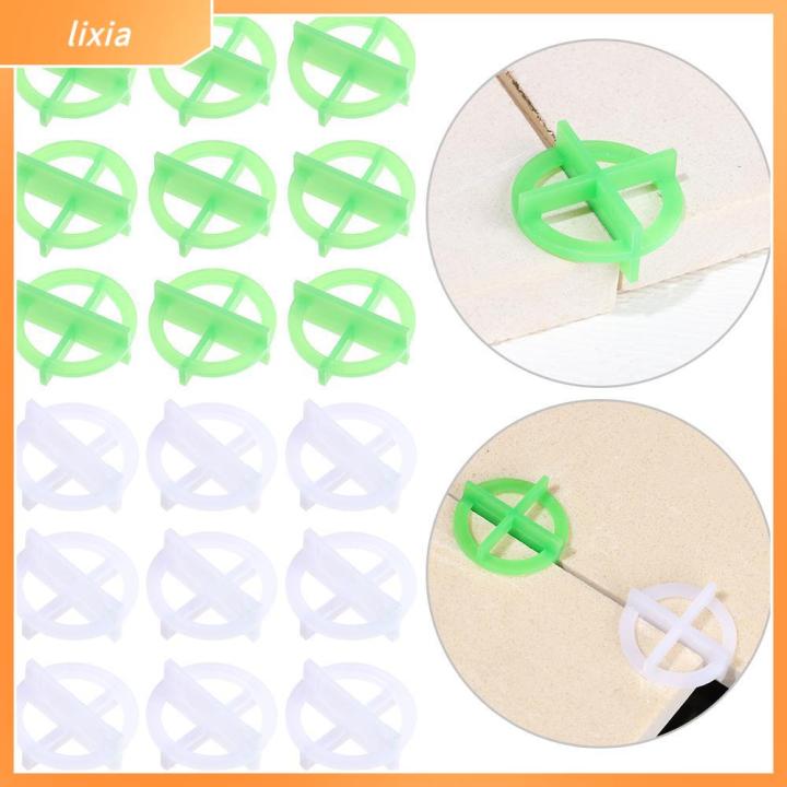LIXIA 100Pcs Green or White 1.5mm 2mm 3mm Plastic For Floor Wall Tile ...