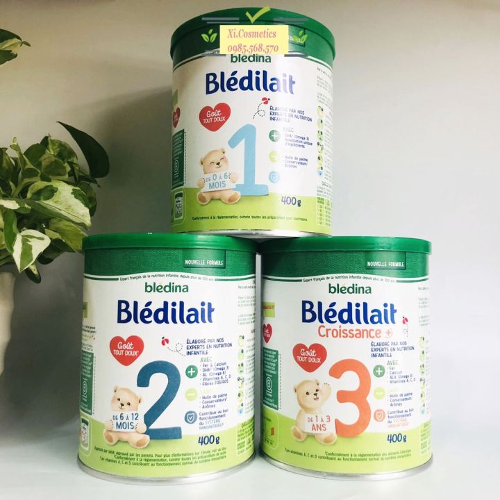 Sữa bột Bledilait Bledina Pháp số 1 2 3 4 trọng lượng 400g, 900g cho bé ...