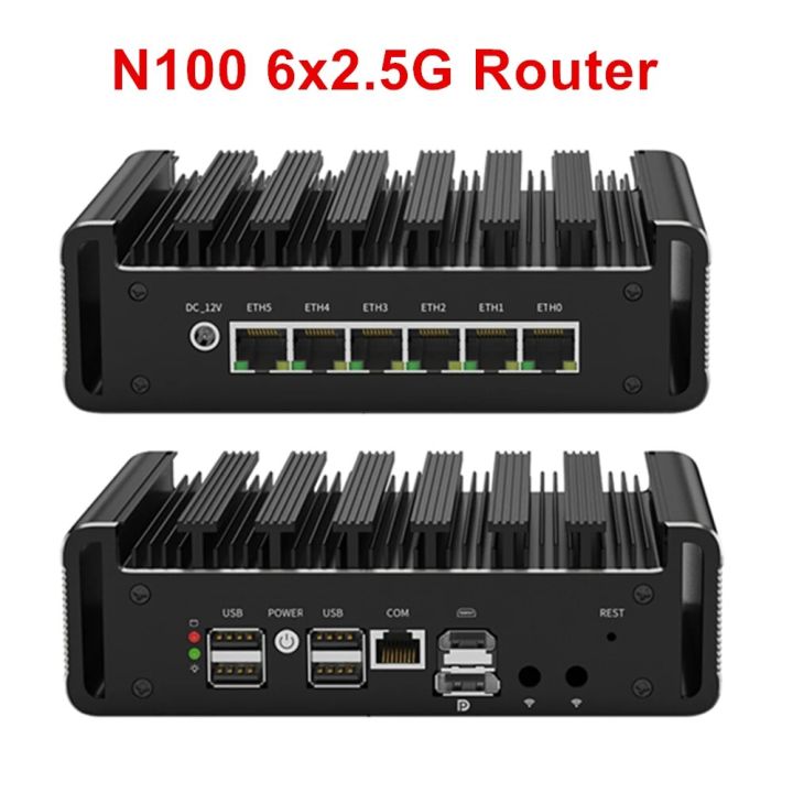 6x2 5g Firewall Router 12th Gen Intel N100 I226 V Fanless Mini Pc Ddr5