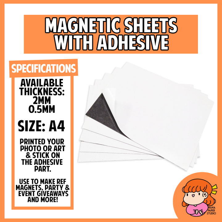🇸🇬 A4 Magnetic Sheets with Adhesive DIY Ref Magnet 1 Sheets | Lazada ...