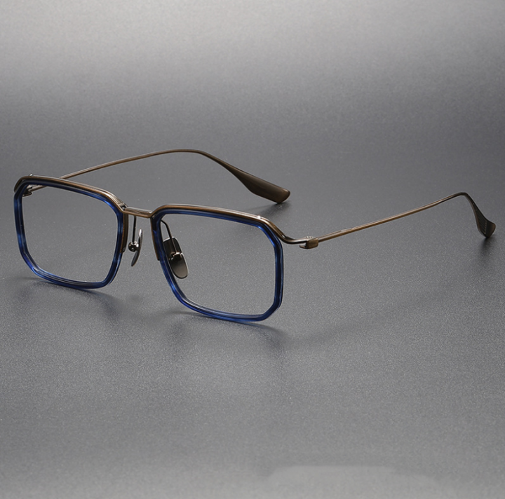 Ultralight Pure Titanium Eyeglasses Frame Vintage Men Optical Eyewear ...