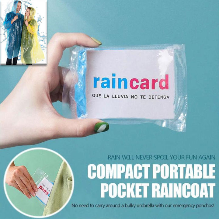 SX -Disposable Raincoat Card Portable Amusement Park Tour Vacuum ...