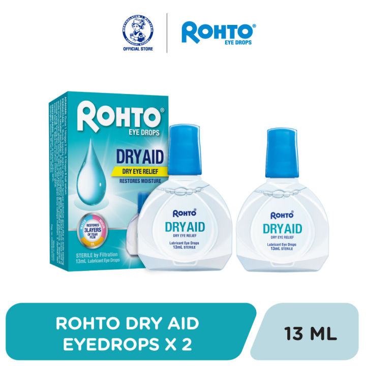 Rohto Dry Aid Eye Drops 13ml x2 | Lazada