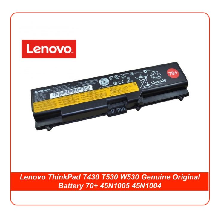 Lenovo ThinkPad T430 T530 W530 Genuine Original Battery 70+ 45N1005 ...