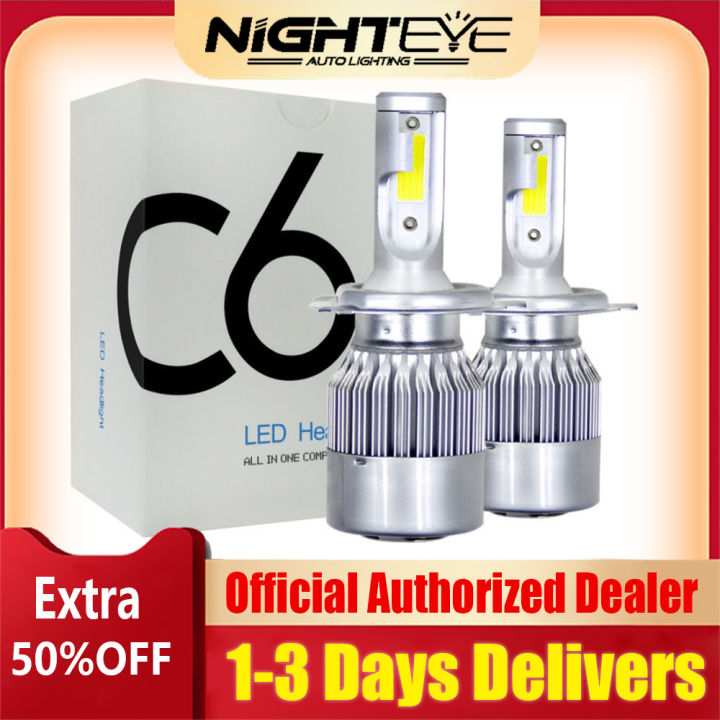 【Manila Ready Stock】2pcs C6 Headlight LED H4 6500K Cree Hi/low Kits ...