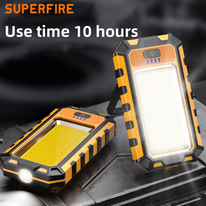 SUPERFIRE G25 Work Light LED Flashlight COB XPE Lamp Beads Foldable ...