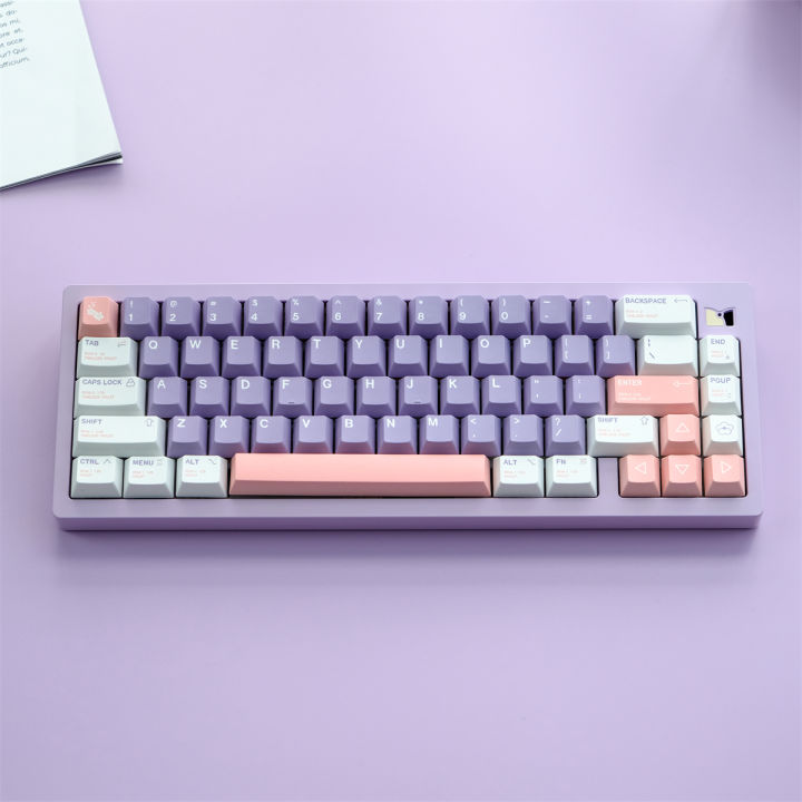 【Keycap Only】GMK Lilac Keycap 129 Keys Cherry Profile PBT Five-Sided ...