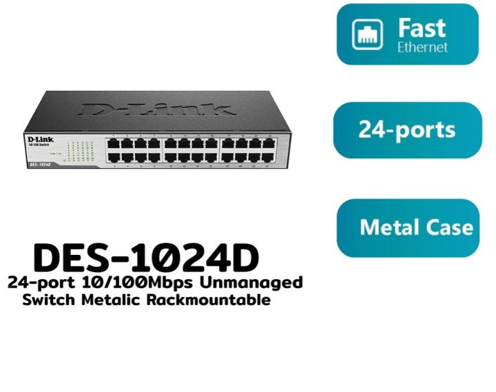 DES-1024D is a 24-Port 10/100 Unmanaged Desktop/Rackmount Switch ...