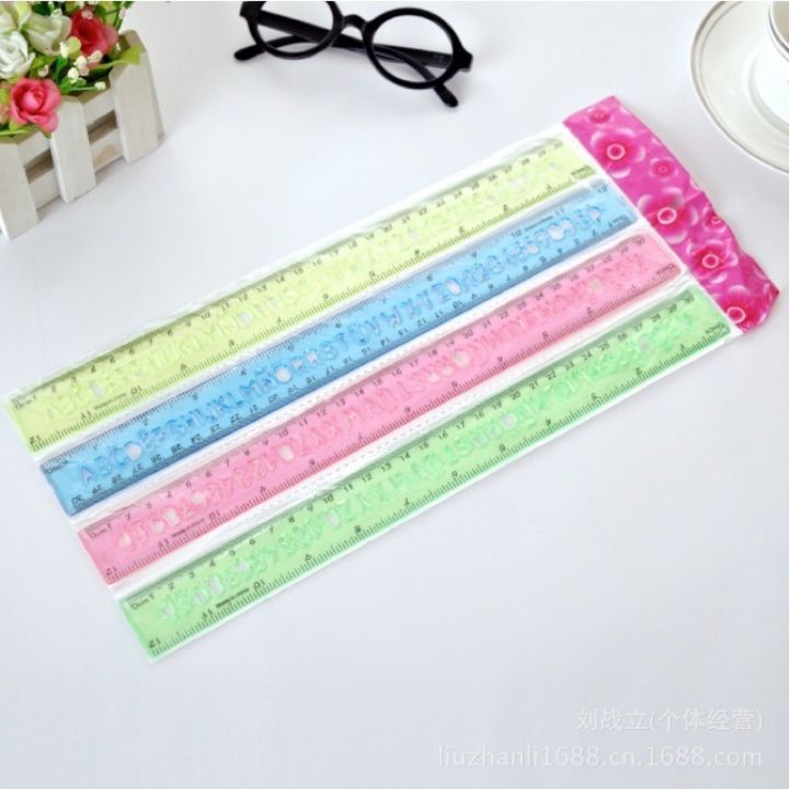4 in 1 ruler ABC letter 30cm ruler school supplies | Lazada PH