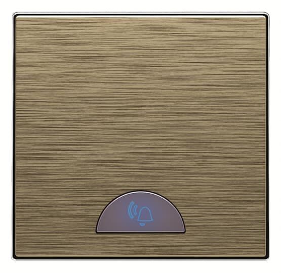 Small Rocker Switch ABB Antique Gold 1 gang 1 way push button switch premium rocker, with bell ...