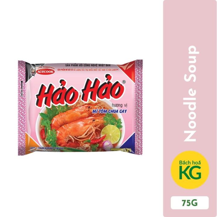 ACECOOK Hao Hao noodles 75g - Mi tom chua cay Hảo Hảo - Bun Mien Mi Ly Pho Hu tieu bachhoakg ...