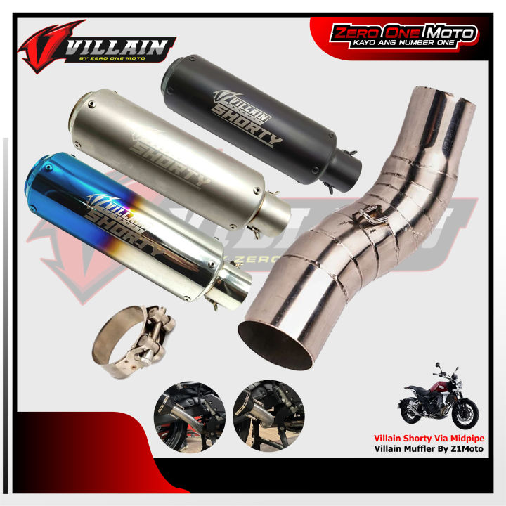 Villain Muffler Shorty Via Mid pipe for Veloce 500 | Lazada PH