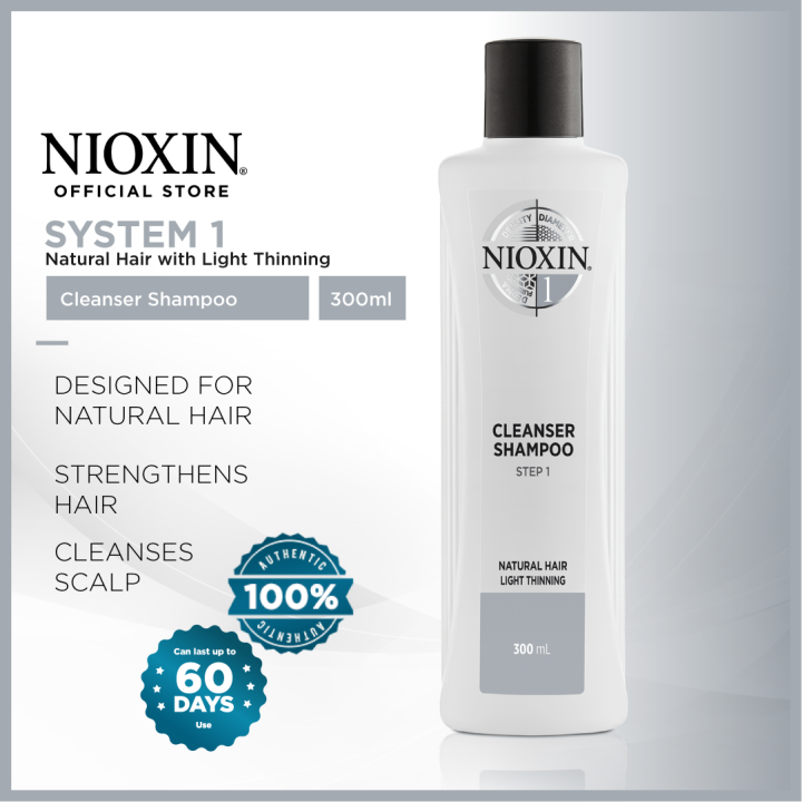 NIOXIN [System 1] Cleanser Shampoo for Natural Hair with Light Thinning ...