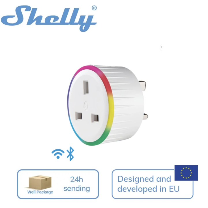 Shelly Plus Plug S UK Manage Power Supplies 12A LED Indications Keep ...