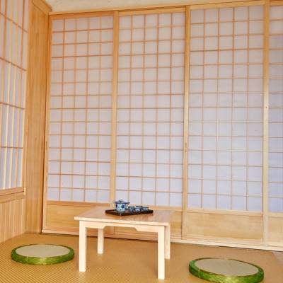Japanese lattice screen solid wood partition kitchen sliding door ...