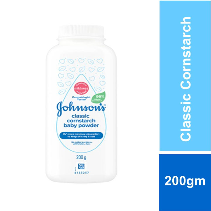 Johnson's Classic Cornstarch Baby Powder 200G | Lazada