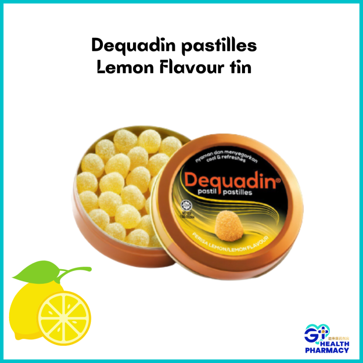 Dequadin pastilles in Tins 50g (Lemon Flavour) | Lazada