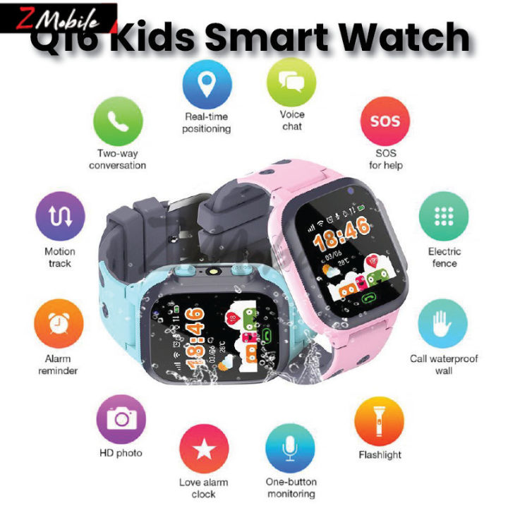 Q16 Ipx67 Life Waterproof Mobile Phone Watch With Breathing Light Gps ...