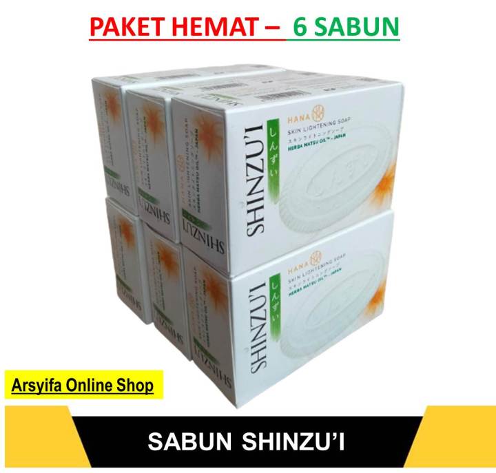 PAKET HEMAT 6 SABUN SHINZUI SKIN LIGHTENING BAR SOAP 80GR | SABUN MANDI ...