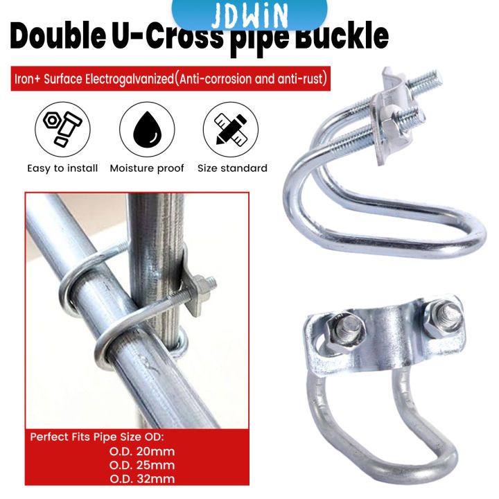 JDWin U-Shaped Galvanized Clip 20x20mm 25x25mm 32x32mm for Structure ...