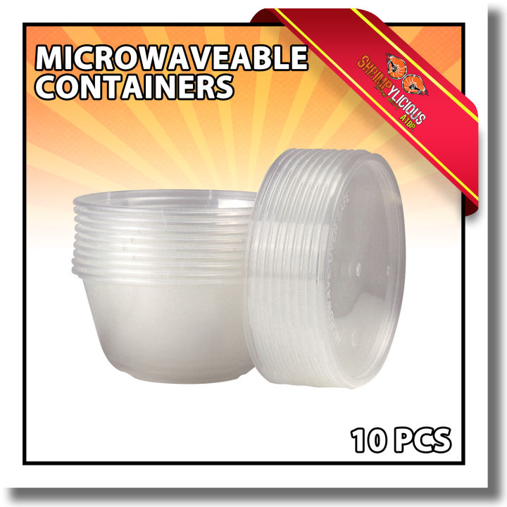 Round Microwavable Container with Lid 200mL/ Restaurant Kitchen ...