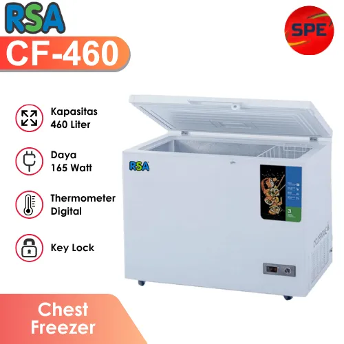 CHEST FREEZER RSA KAPASITAS 460 LITER CF-460 GARANSI RESMI (MEDAN ...