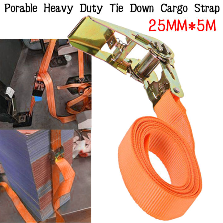 5M Buckle Tie-Down Ratchet Belt Car Cargo Luggage Bag Lashing Rope ...