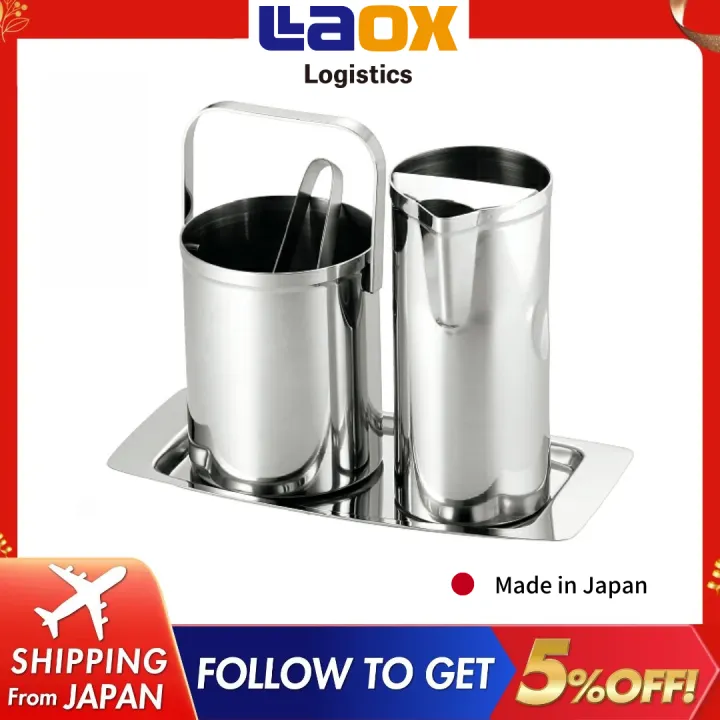 Sano Slim Bar Mini Set L Size Mr 638 Water Pot Ice Bucket Set Metal Tray Included Made In Japan
