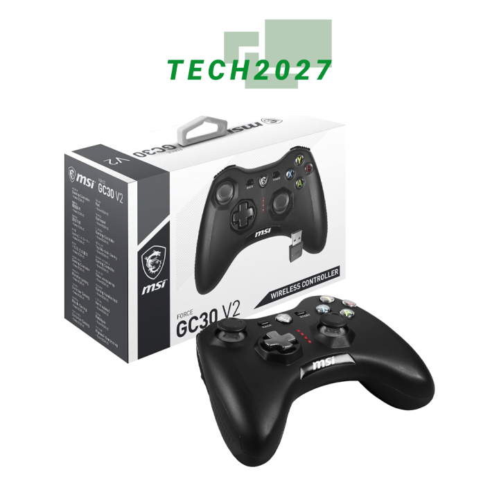 MSI Force GC30 V2 Wireless Gaming Controller, Dual Vibration Motors ...