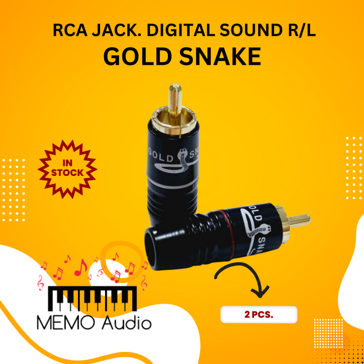 ขั้วต่อ RCA Jack ยี่ห้อ GOLD SNAKE Gold Plated RCA Connector (1 คู่ ...